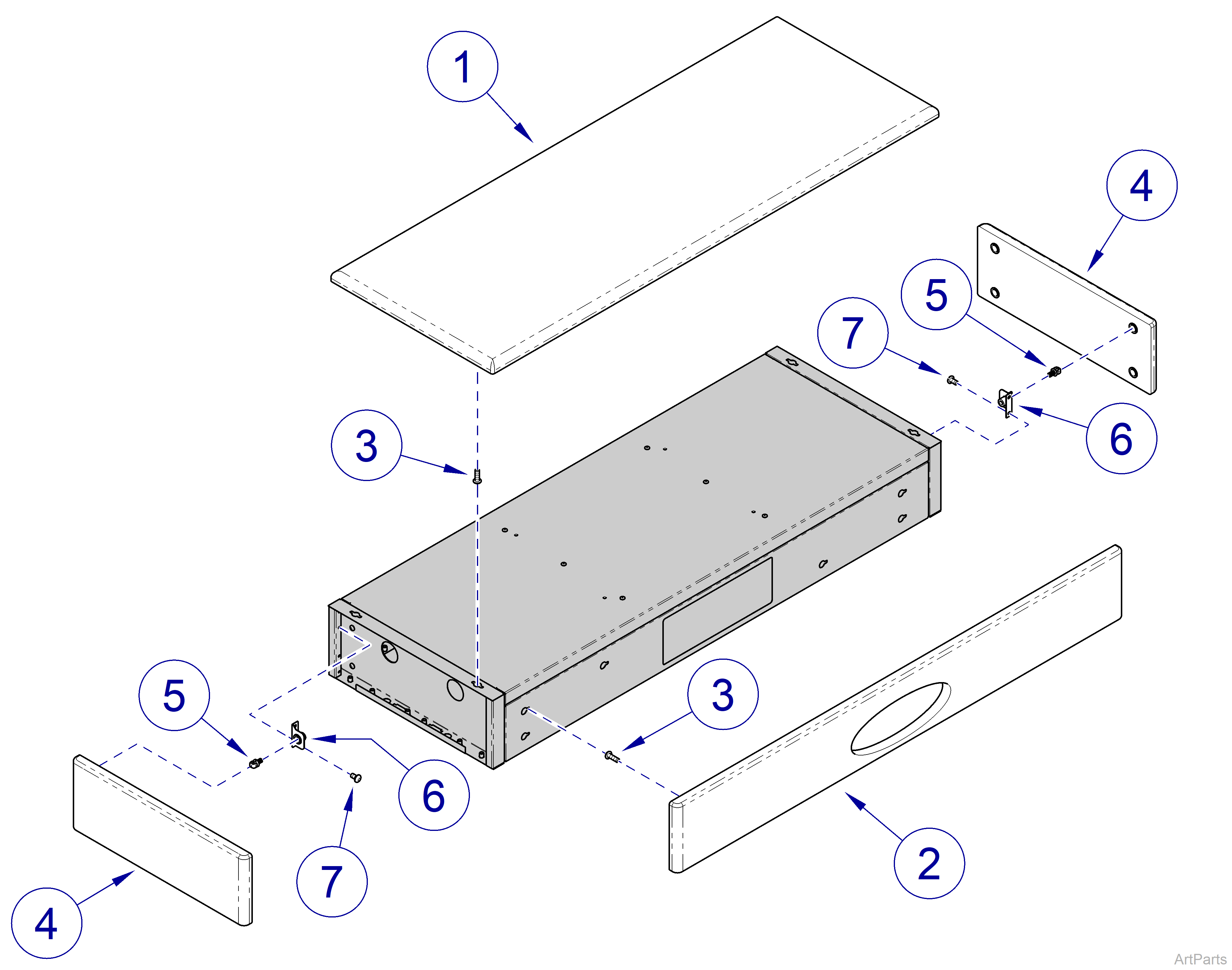 Integra™ Treatment Console Valance Top Assembly