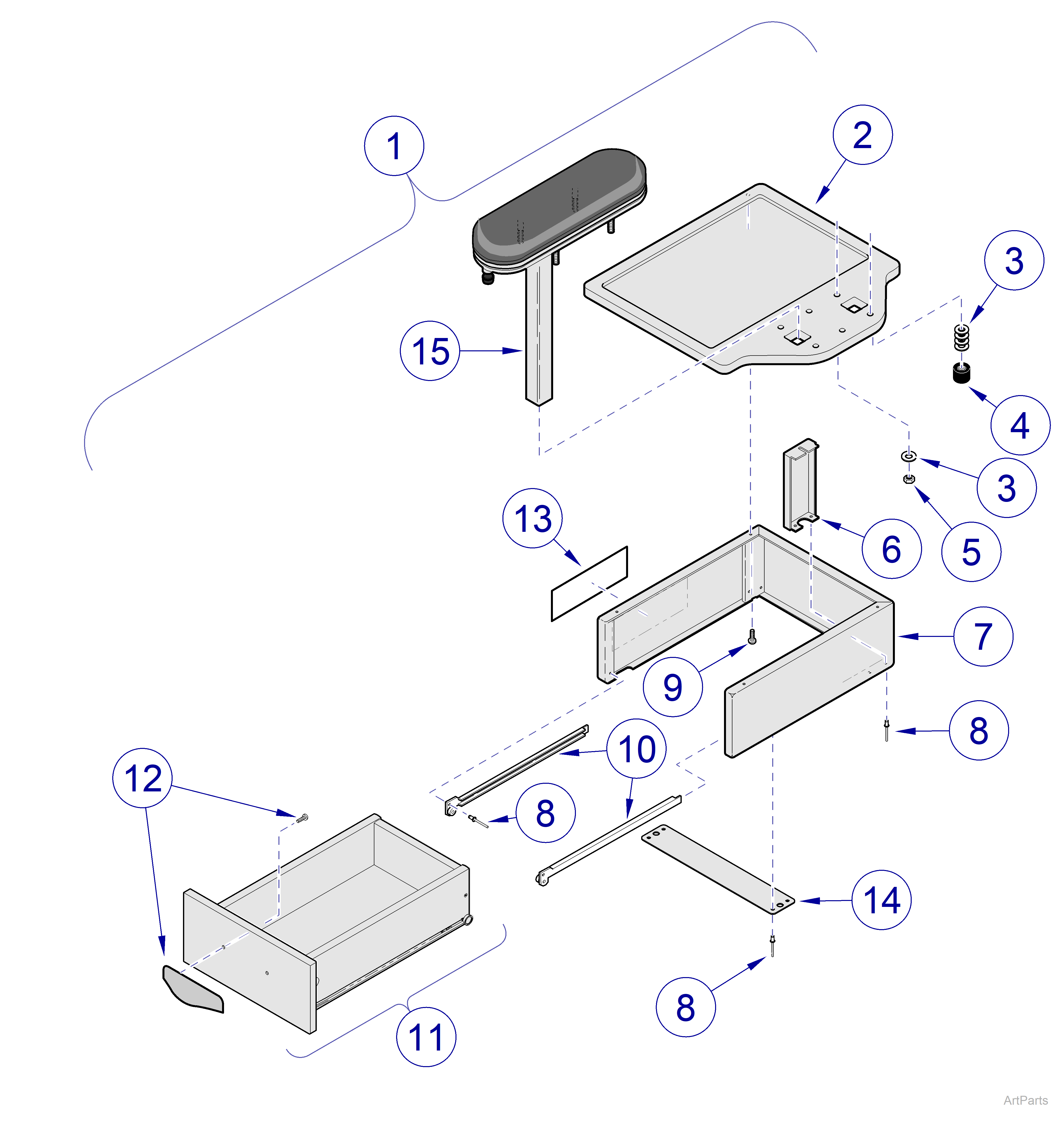 281 Chair Drawer Assembly