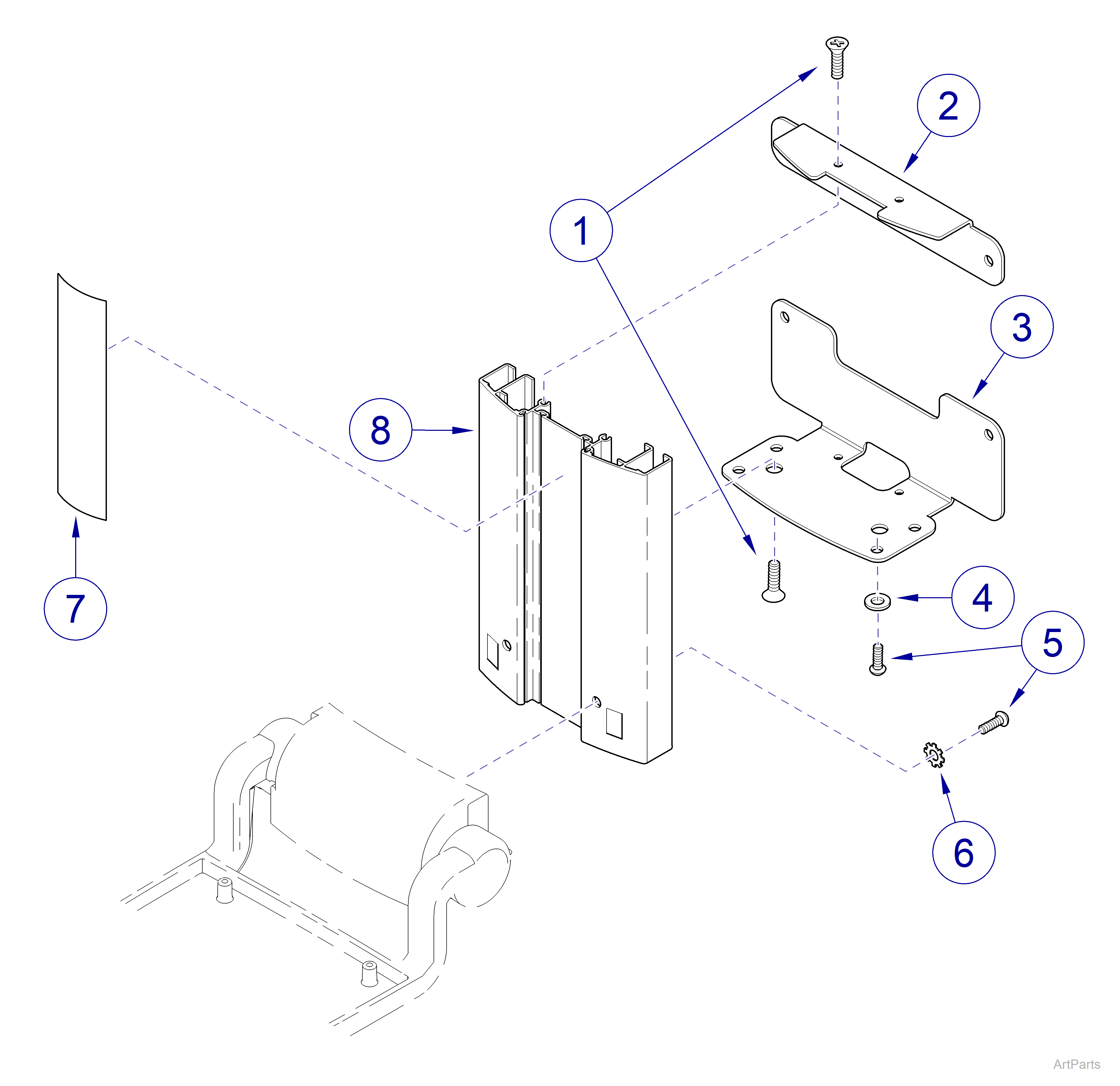 6274 Wall Mounted Units Monitor Track