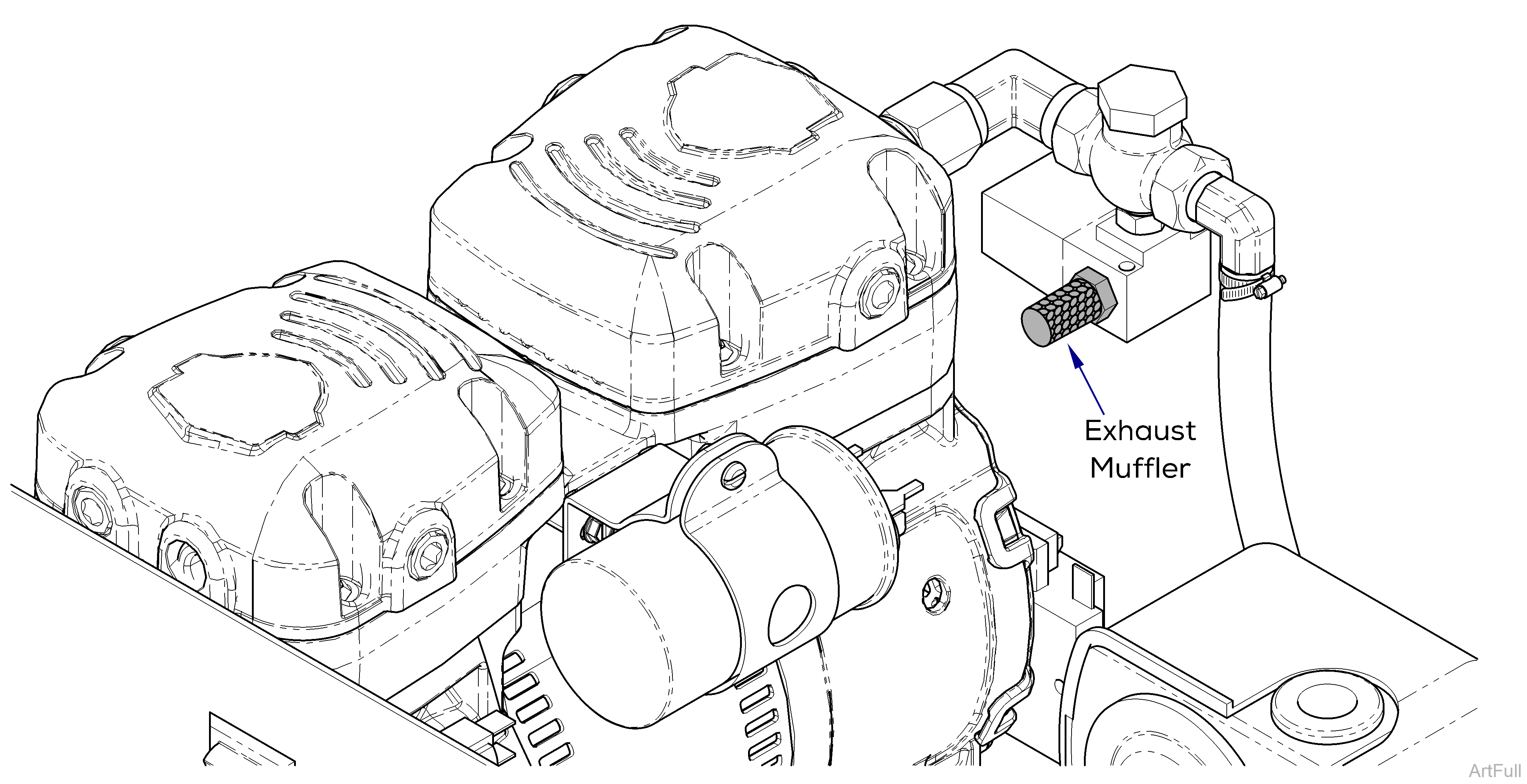 AH9000 Mobile Delivery Unit Exhaust Muffler Test and Repair